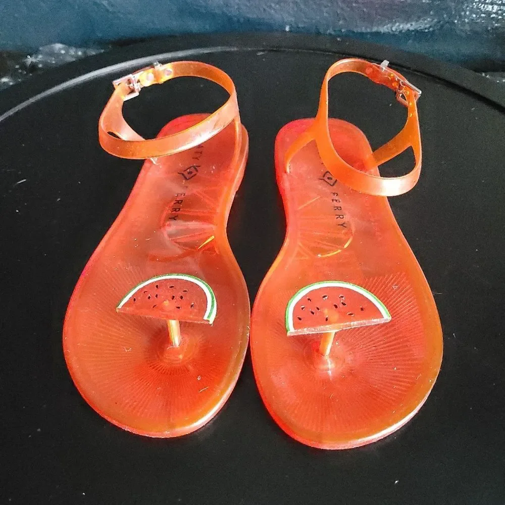 Katy Perry Collections | Shoes | Katy Perry Jelly Watermelon Red Flat ...